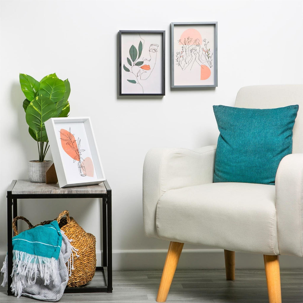 Black A4 (8" x 12") Photo Frame with A5 Mount - By Nicola Spring ...