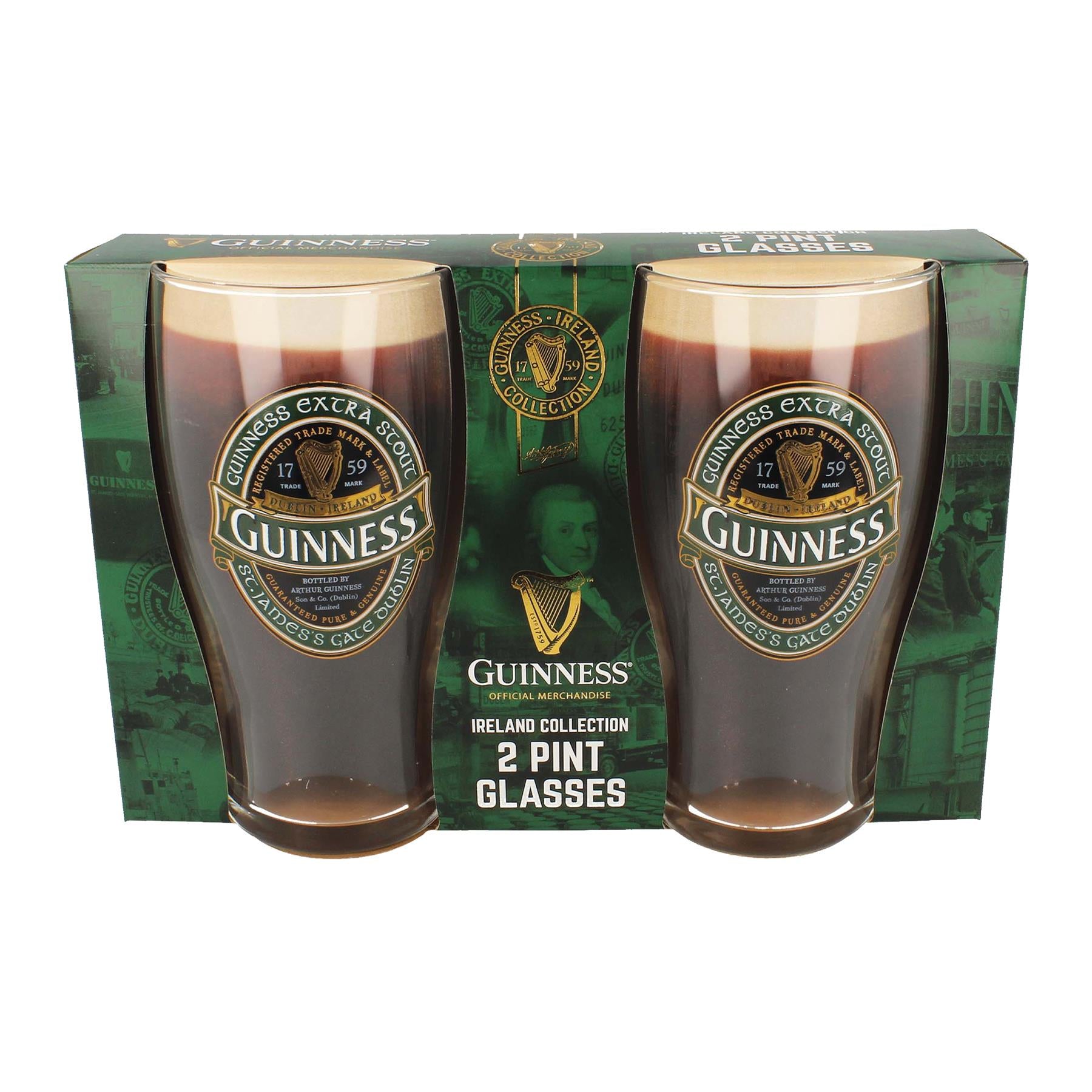 Guinness 2pc Ireland Pint Glass Set | Rinkit.com