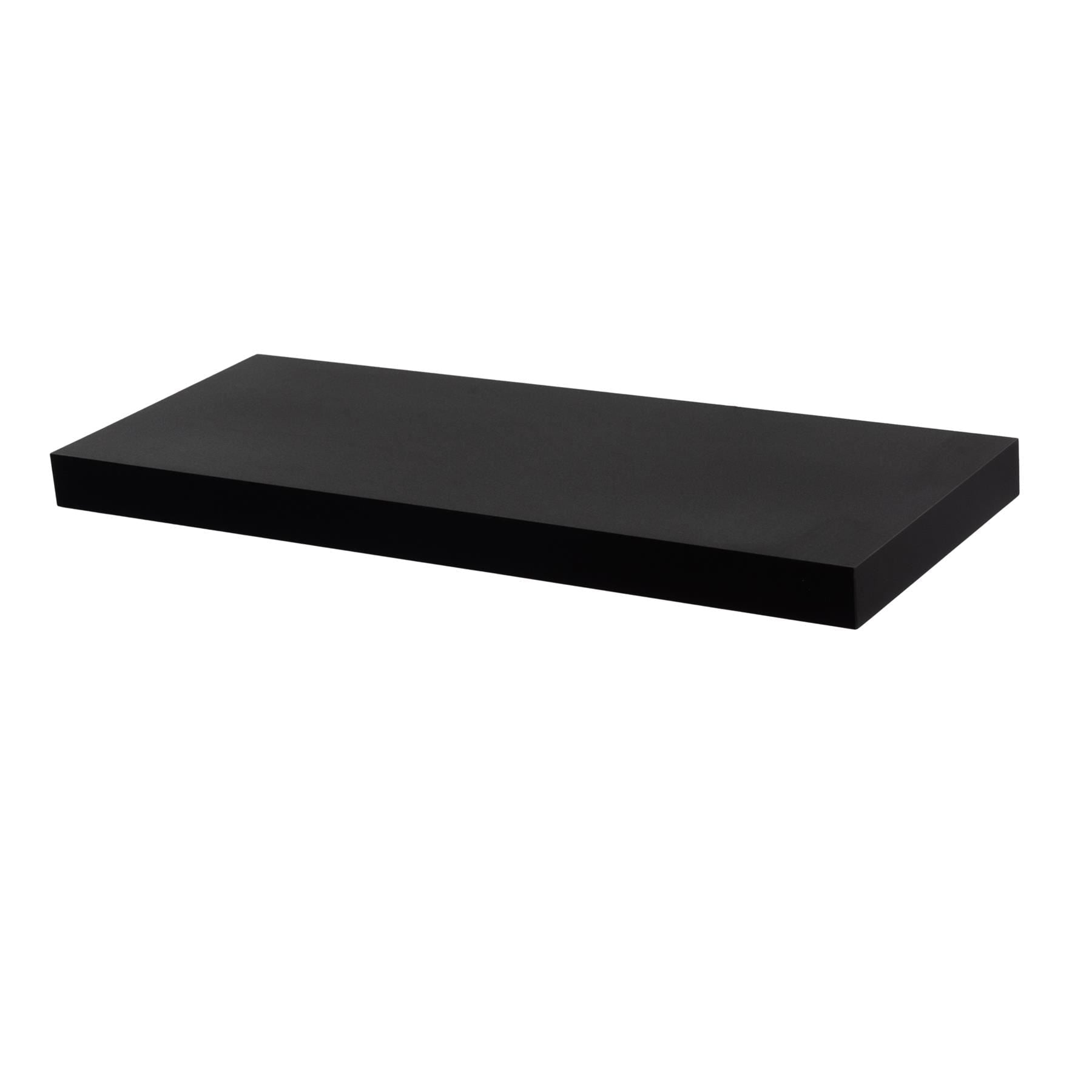 60cm Black Modern Floating Shelf - By Harbour Housewares | Rinkit.com