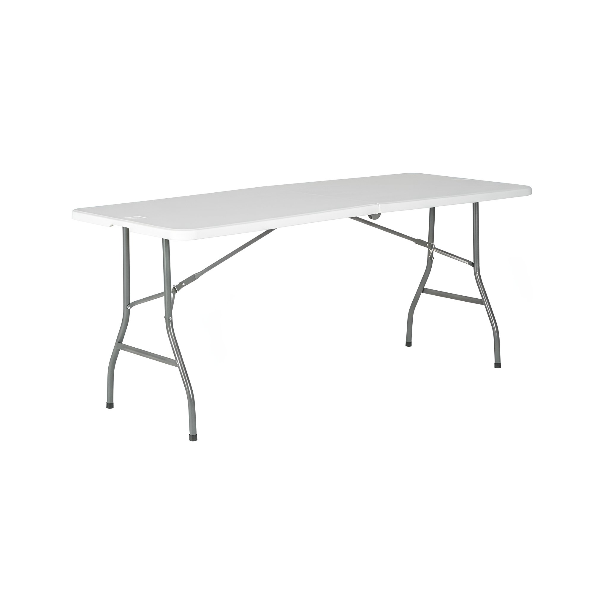 6ft (180cm) White Rectangle Plastic Folding Trestle Table | Rinkit.com