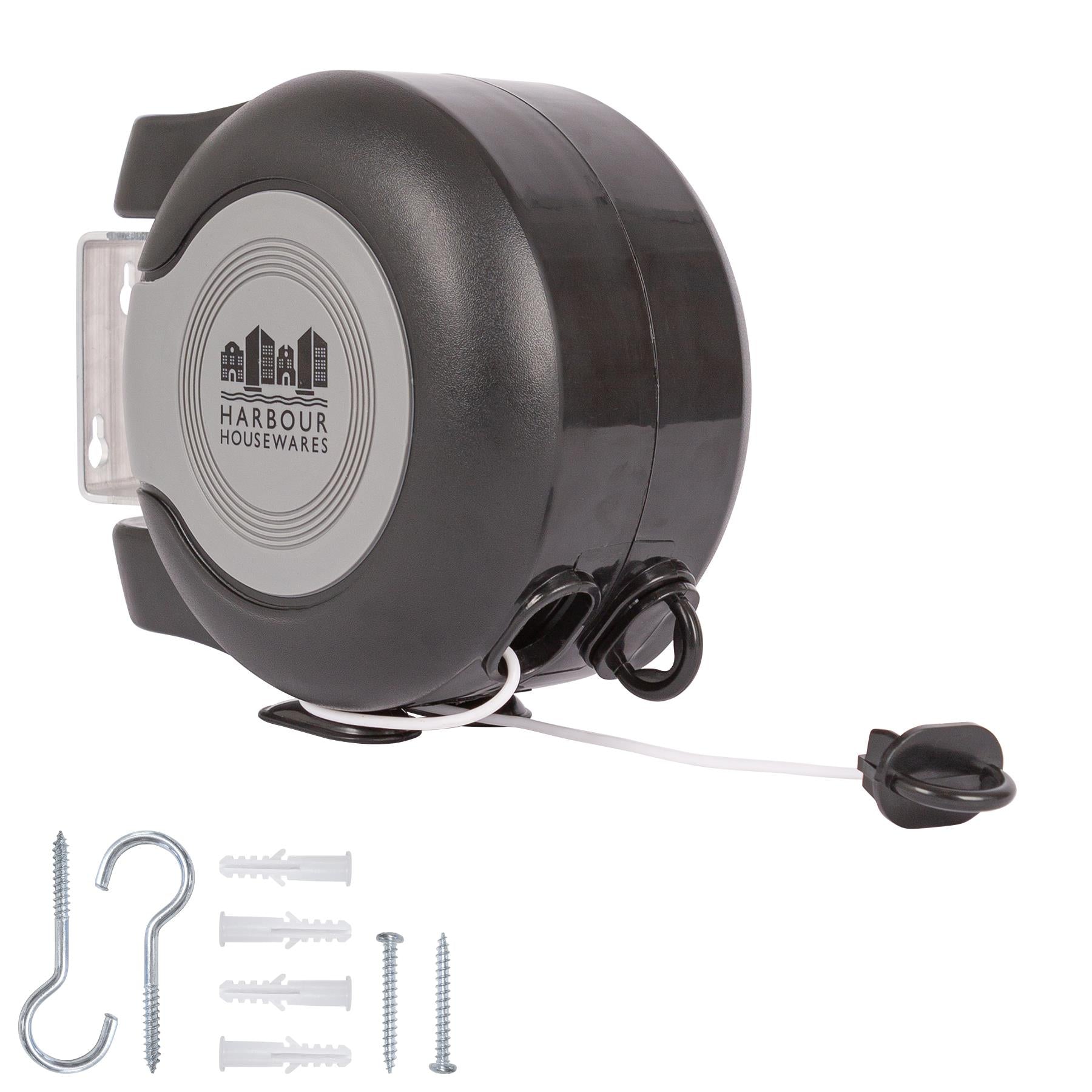 2 x 15M Retractable Dual Cord Washing Line - Black | Rinkit.com
