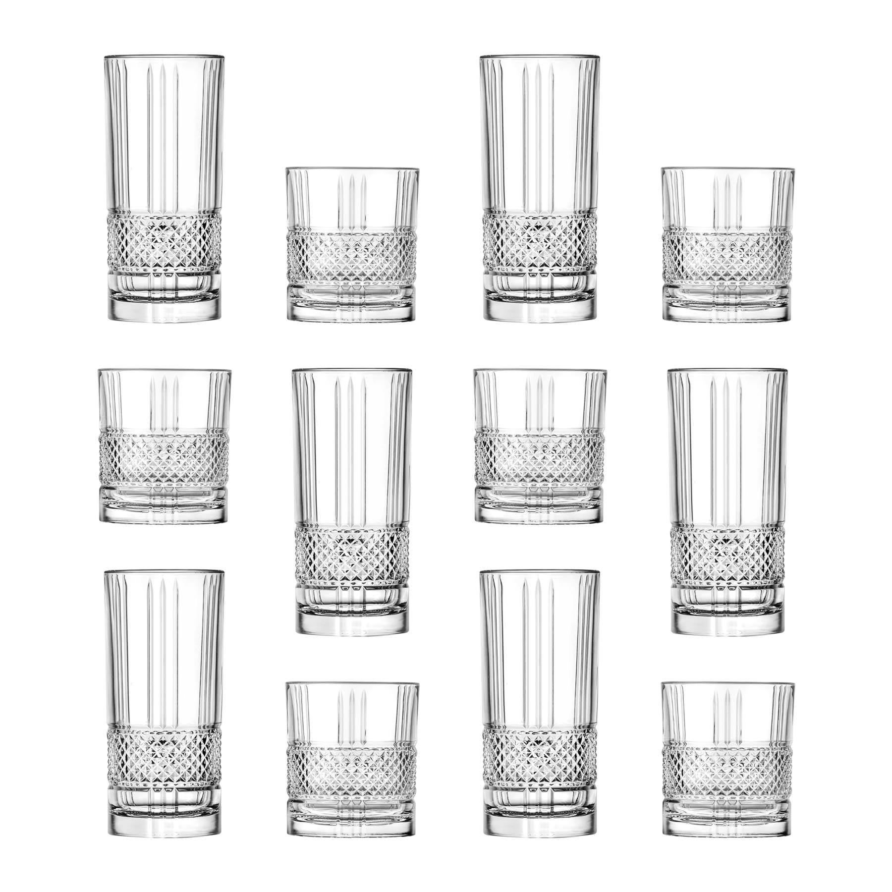 12 Piece Brillante Glassware Set | Rinkit.com