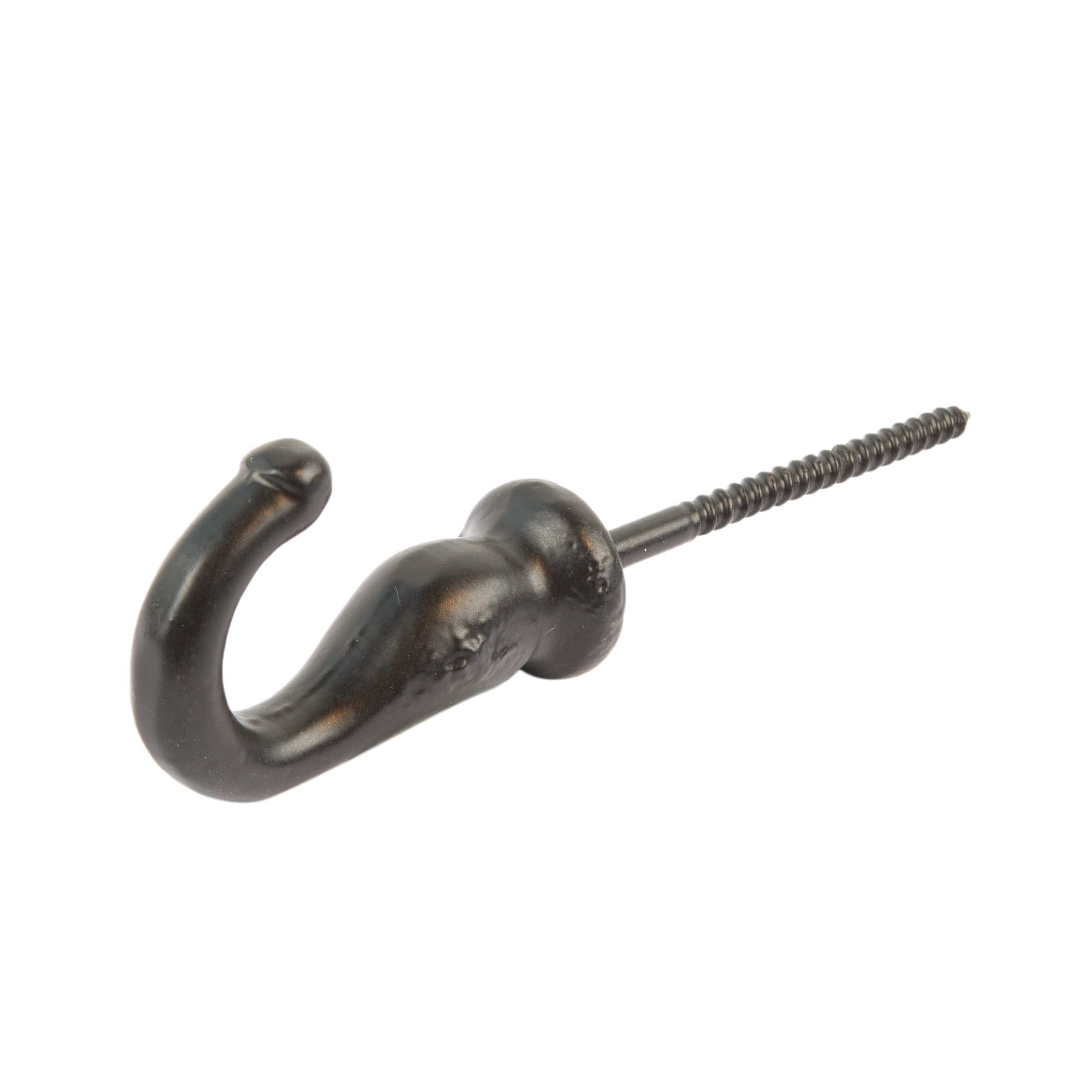 20mm x 35mm Black Screw Hook - By Hammer & Tongs | Rinkit.com