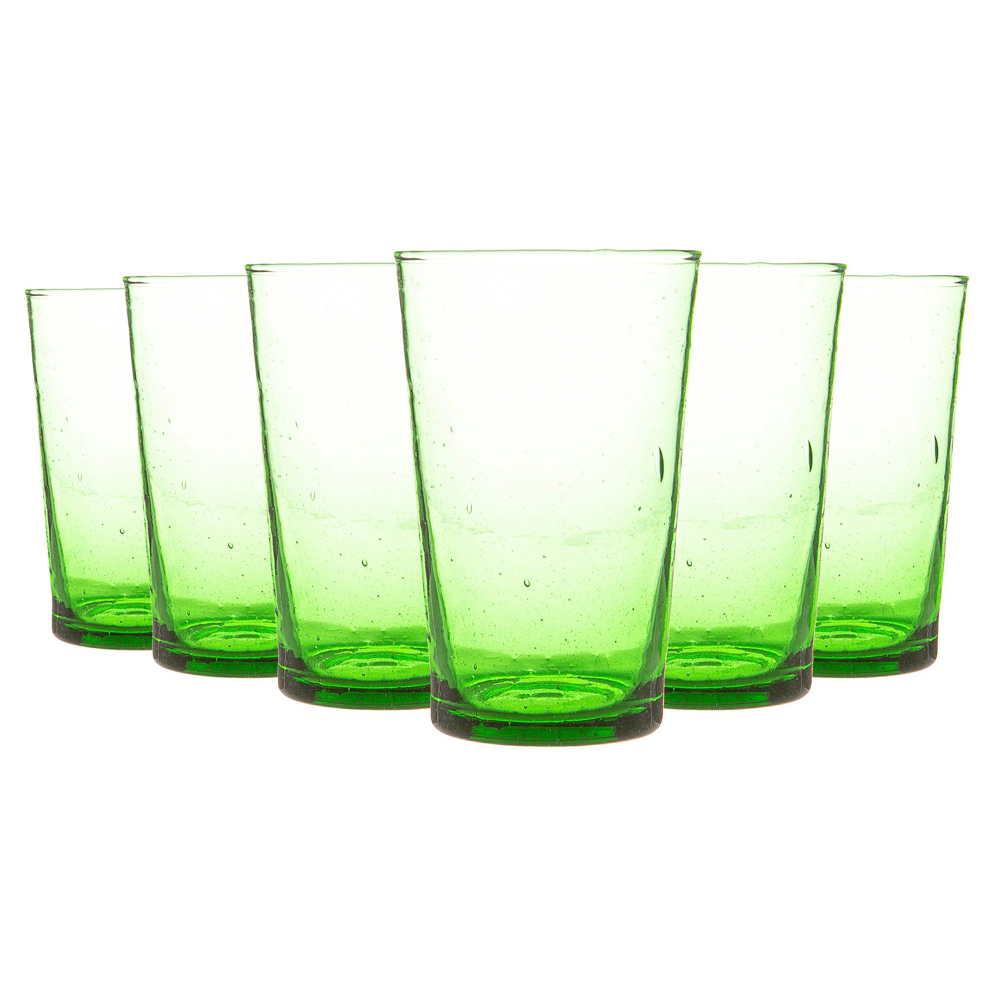 325ml Meknes Green Recycled Highball Glasses - Pack of Six - By Nicola ...