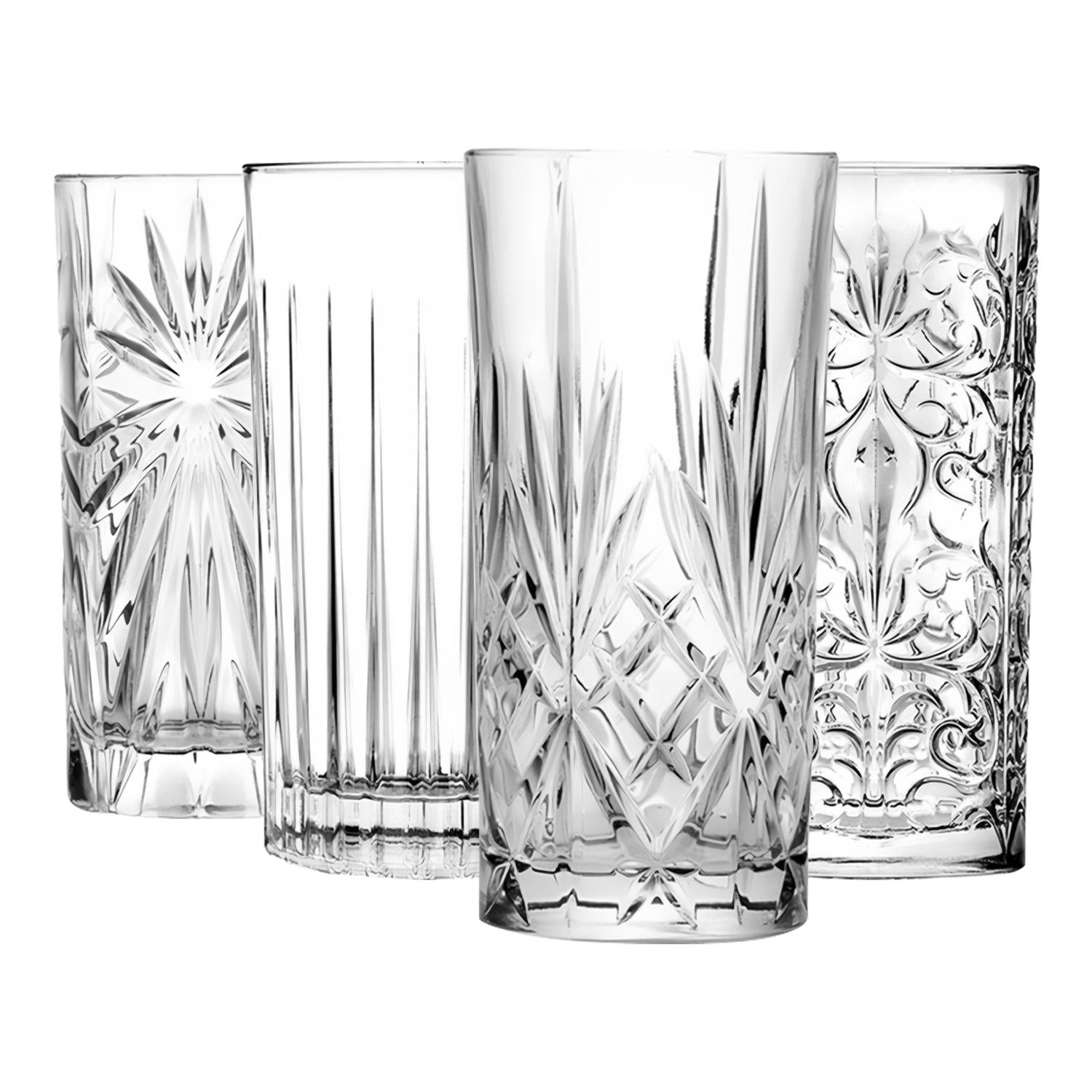 4 Piece 370ml Mixology Highball Glass Set | Rinkit.com
