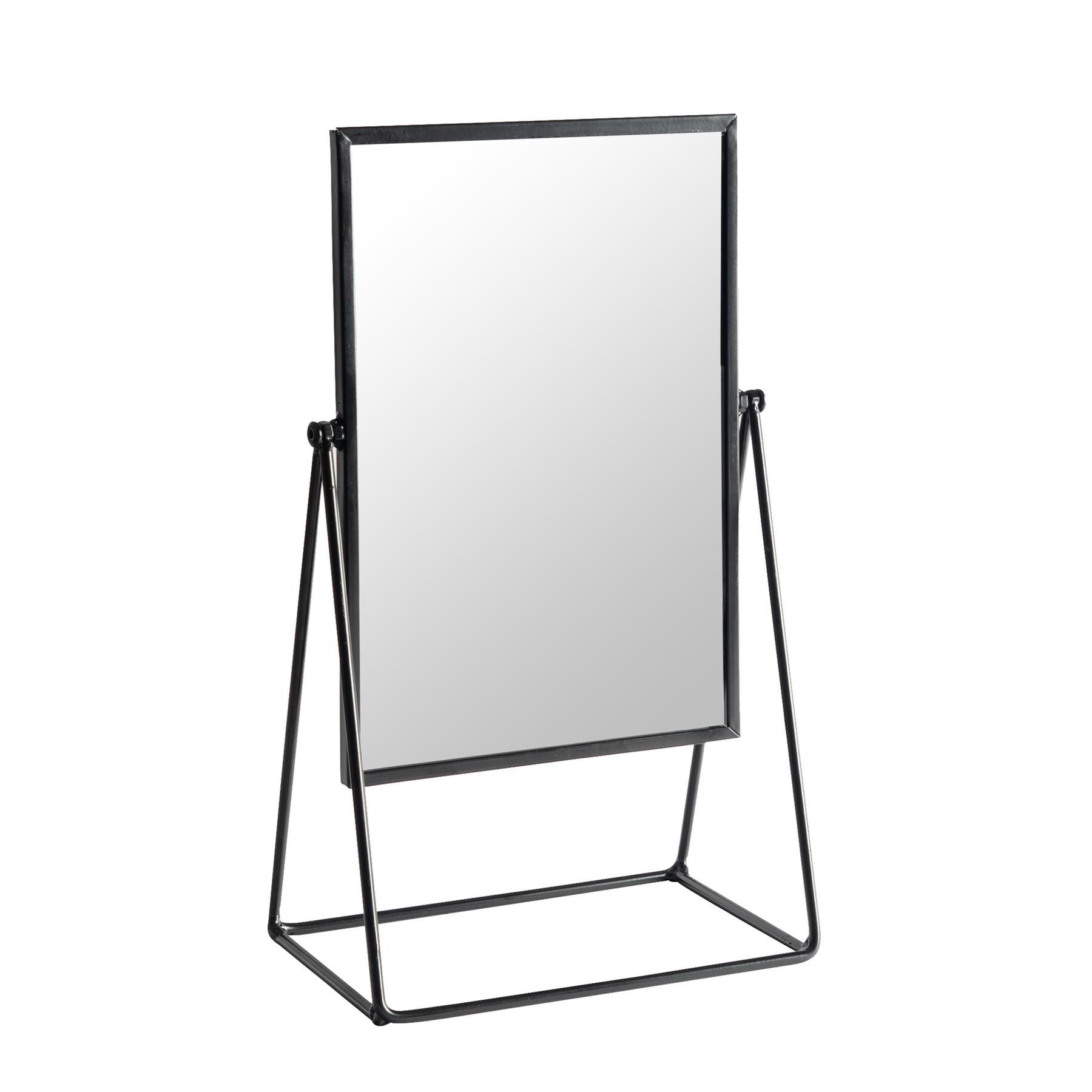 22cm x 39cm Black Square Dressing Table Mirror | Rinkit.com