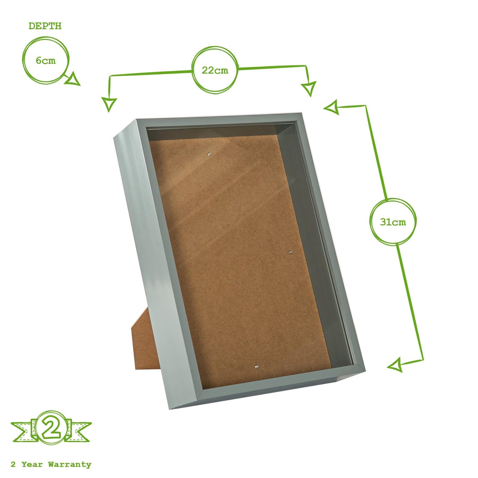 8" x 12" (A4) 3D Deep Box Photo Frame - By Nicola Spring | Rinkit.com