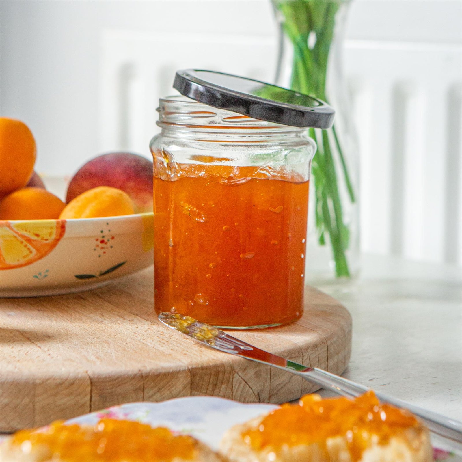 380ml Glass Jam Jars with Lids - Pack of 6 - By Argon Tableware ...