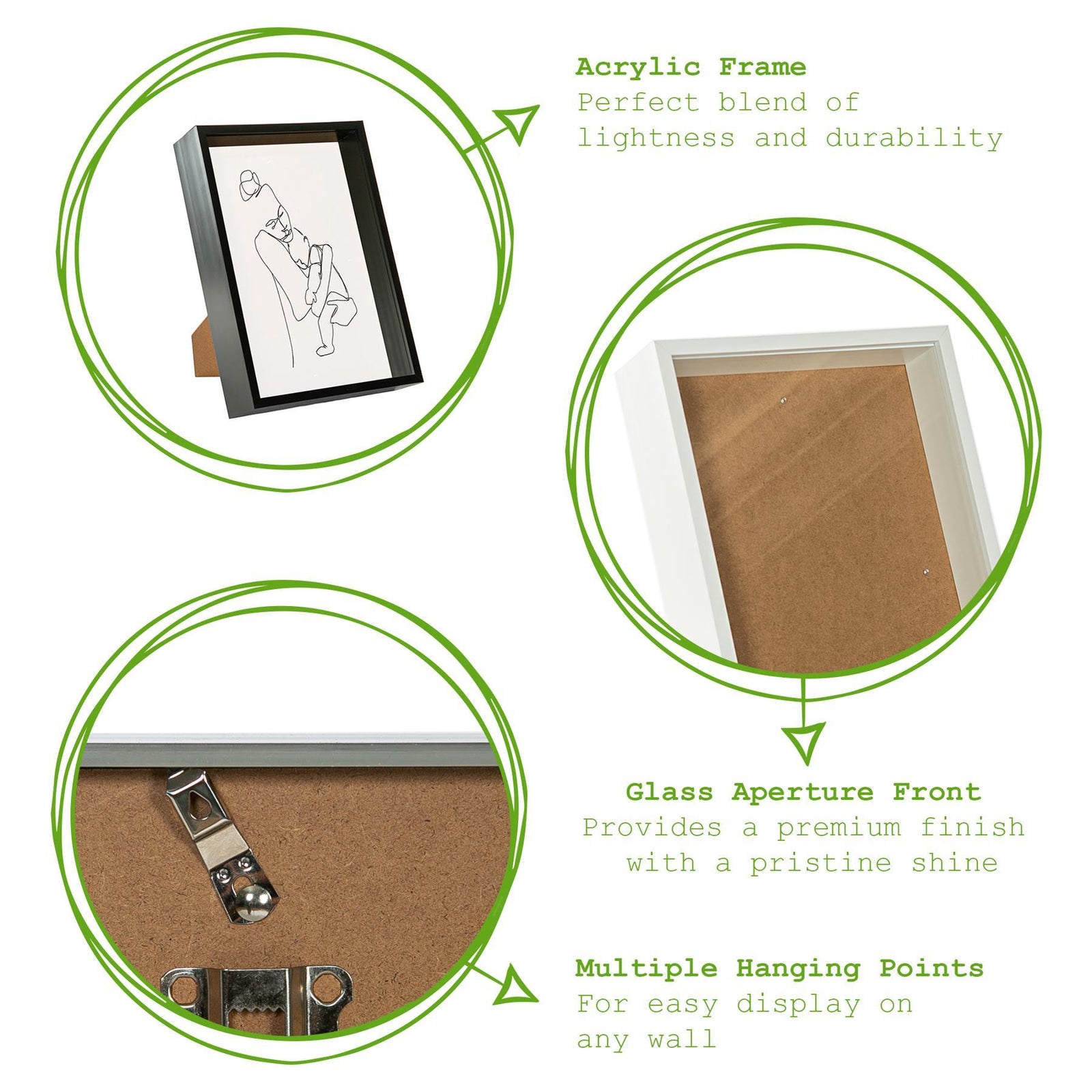 8" x 12" (A4) 3D Deep Box Photo Frame - By Nicola Spring | Rinkit.com