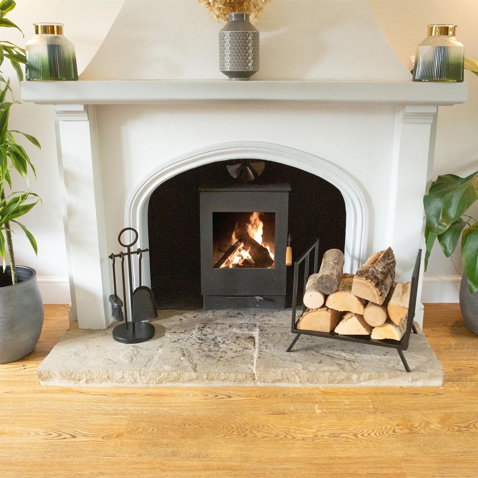 Black Fireside Log Storage Rack - By Hammer & Tongs | Rinkit.com