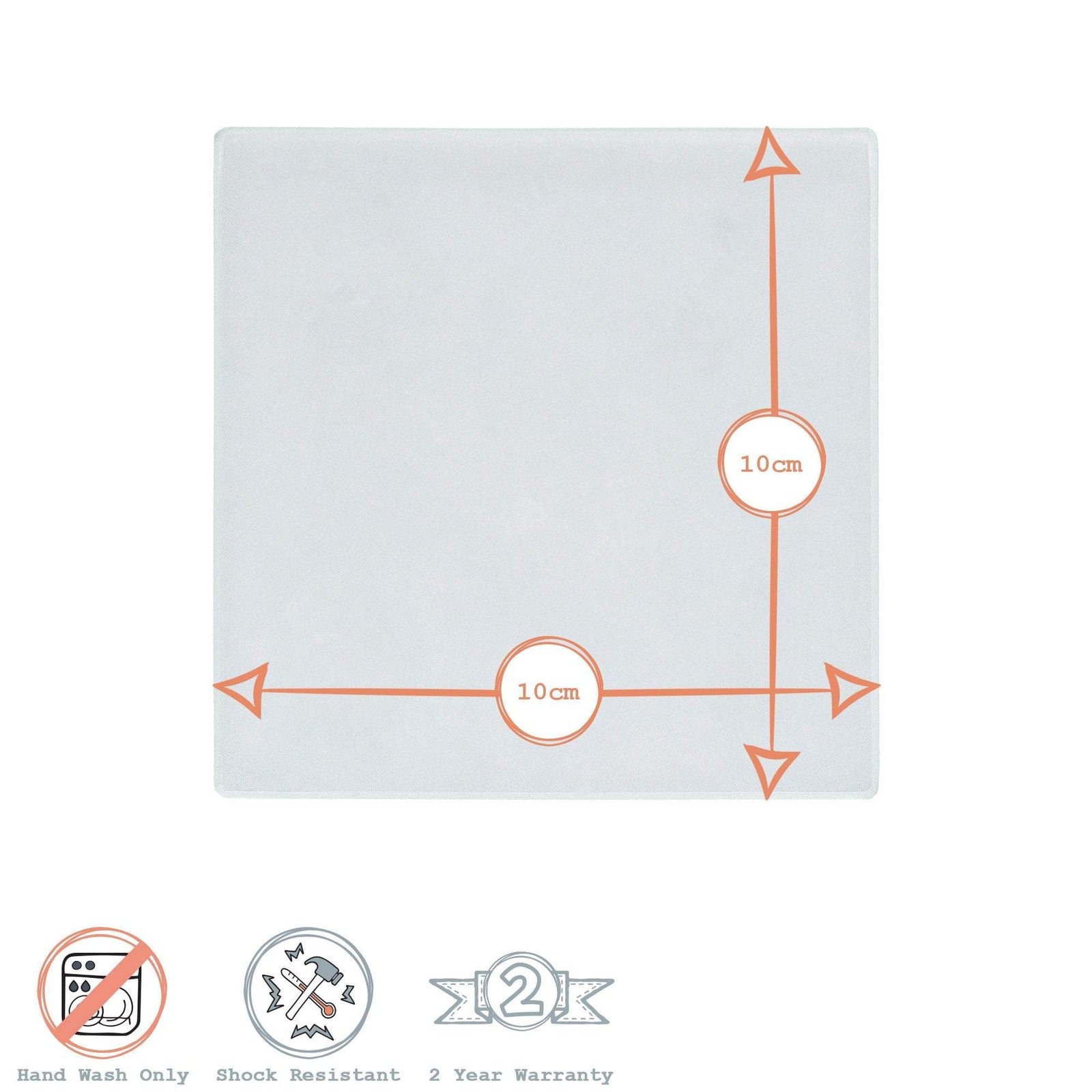 Square Glass Coasters - Pack of 6 - By Harbour Housewares | Rinkit.com