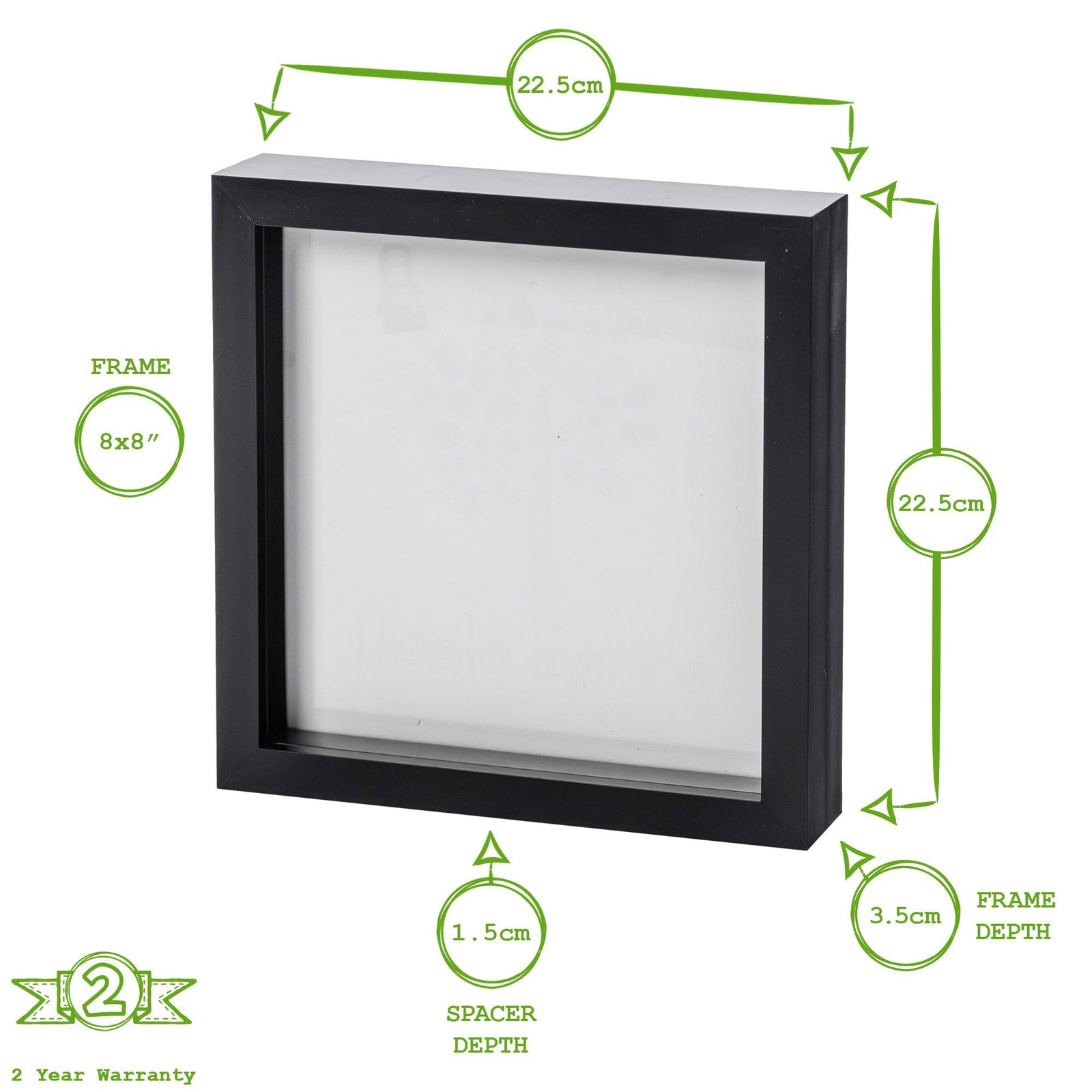 8" x 8" 3D Box Photo Frame - By Nicola Spring | Rinkit.com