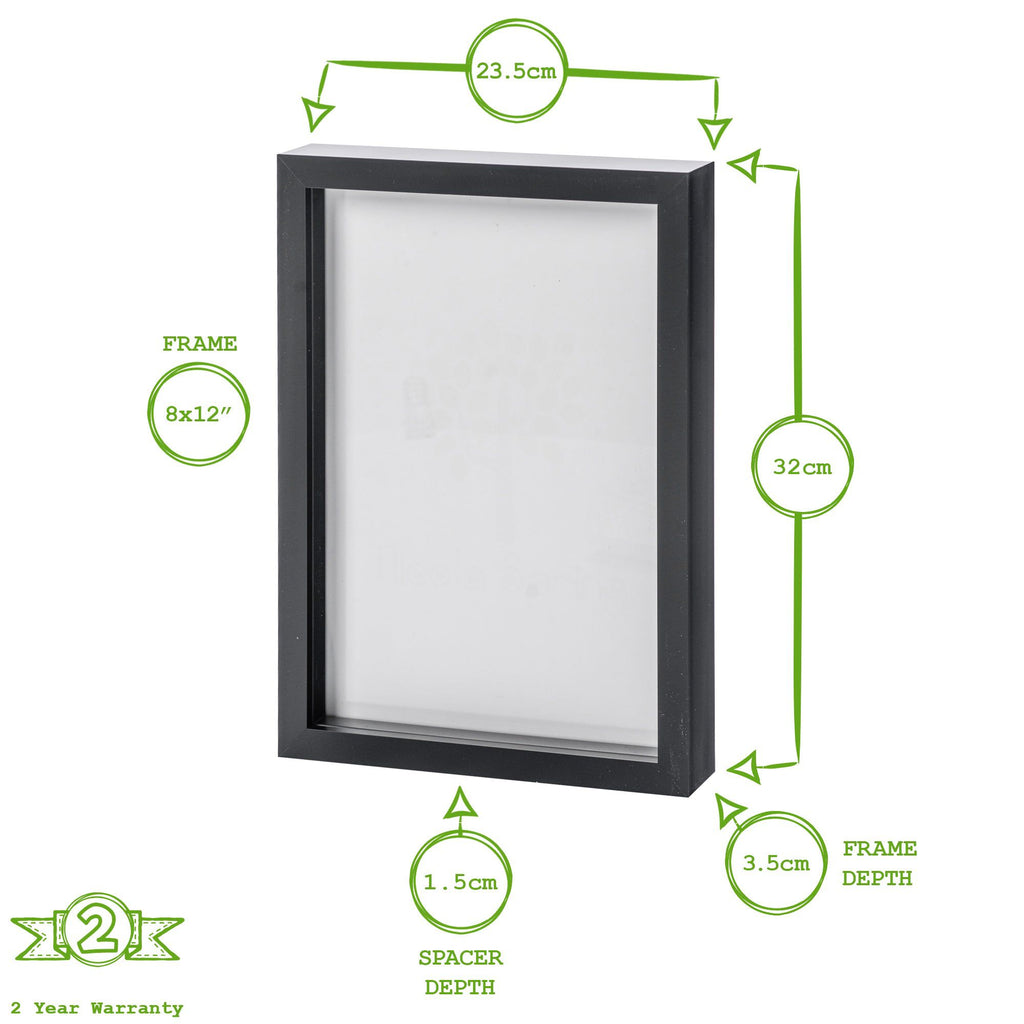 8" x 12" (A4) 3D Box Photo Frame - By Nicola Spring | Rinkit.com