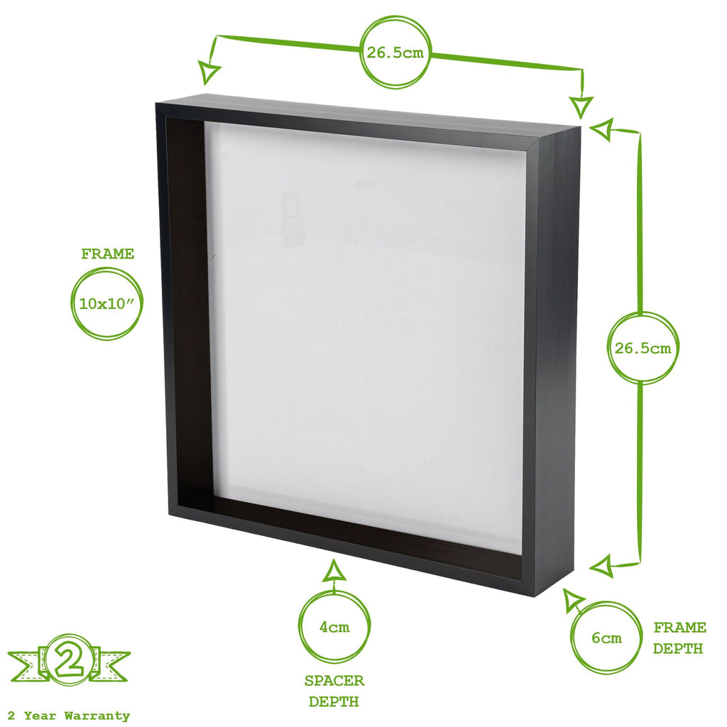 10" x 10" 3D Deep Box Photo Frame - By Nicola Spring | Rinkit.com