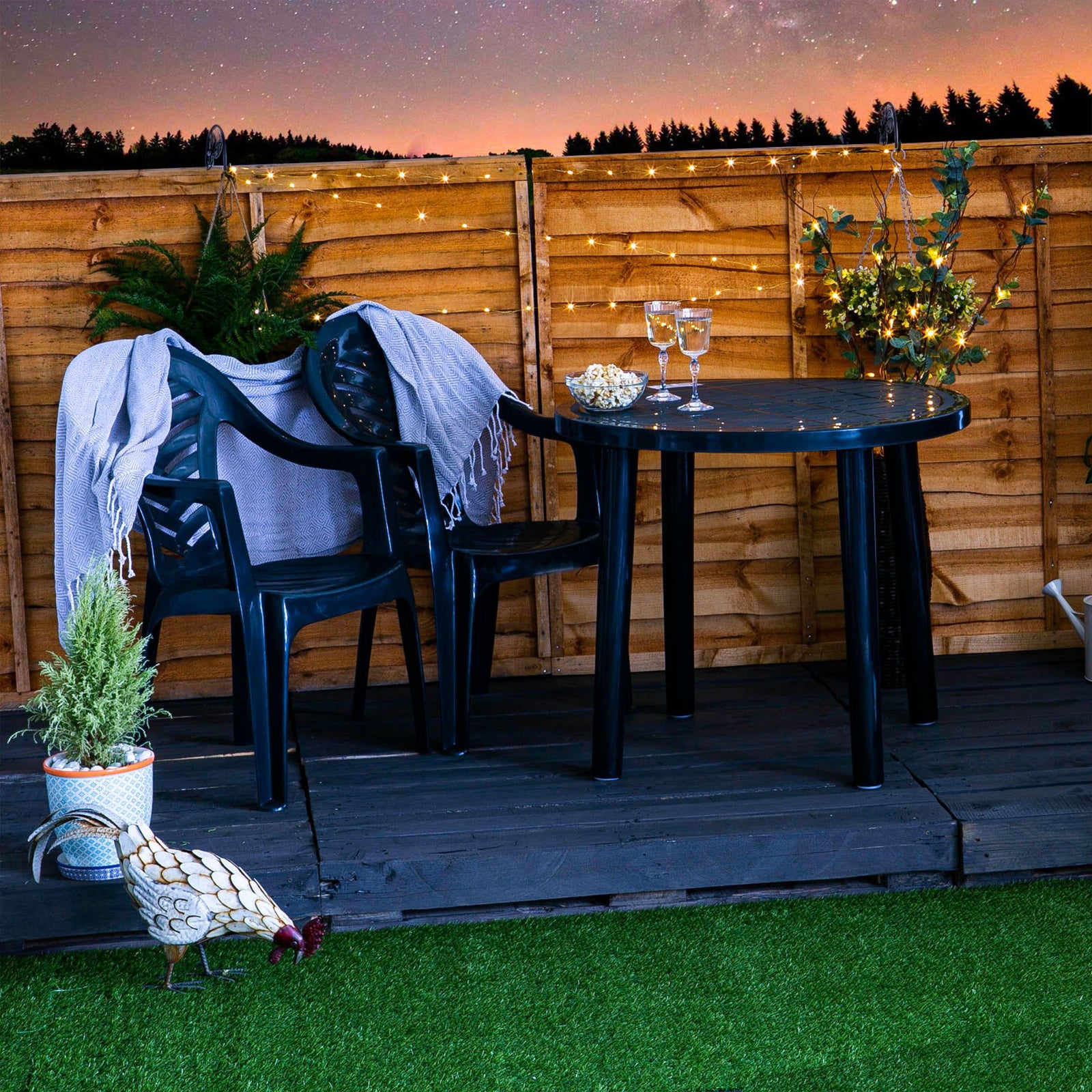 Four-Seater Round Tossa Garden Dining Table 86cm - By Resol | Rinkit.com