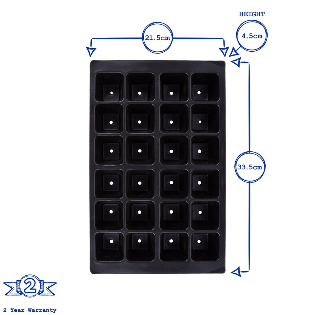 24 Cell Seed Trays - Pack of 3 - By Green Blade | Rinkit.com